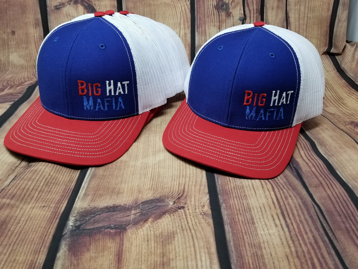 Red, White, and Blue Ball Cap – Big Hat Mafia